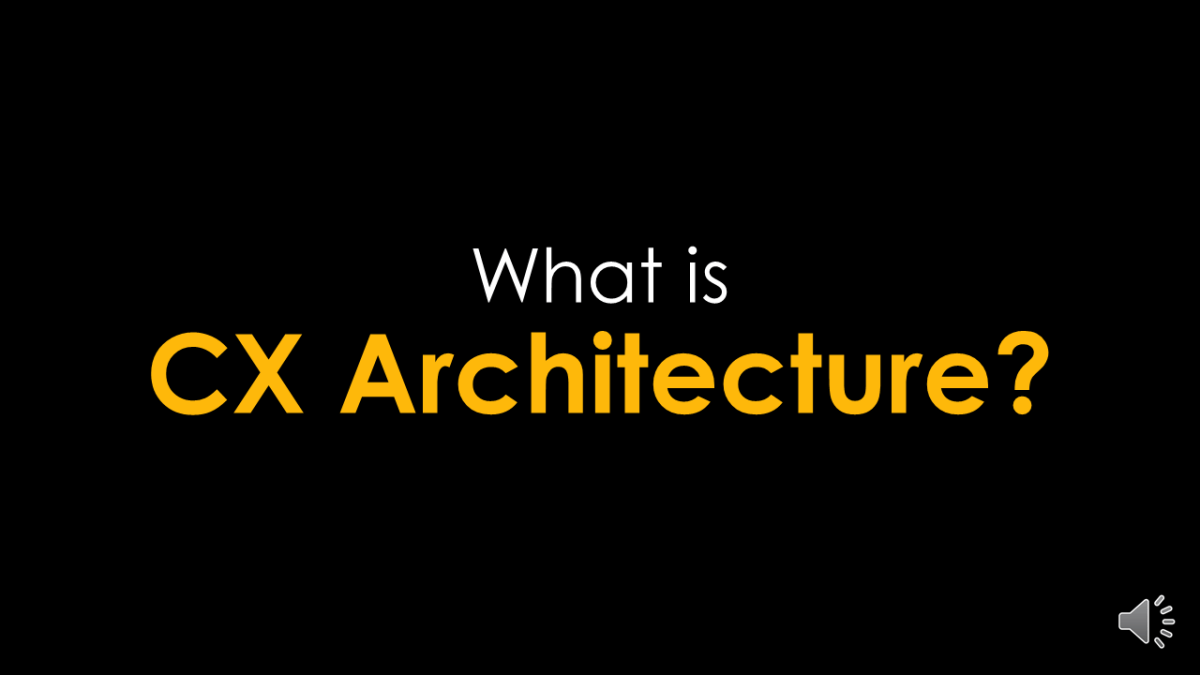 What is CX Architecture? – Adam Outside The Box